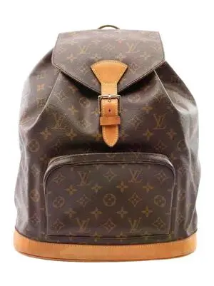 LOUIS VUITTON 1999 Gm Monogram Canvas Backpack Brown