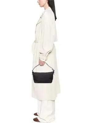 Celine 2012 C Macadam Canvas Shoulder Bag - Black