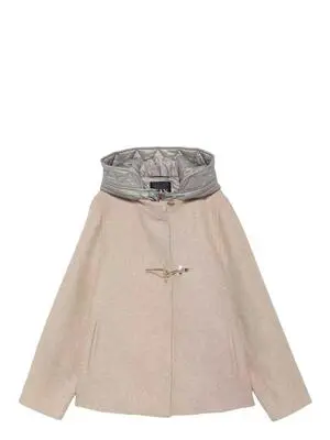 FAY Toggle Quilted-hood Toggle-fastening Coat - Neutrals