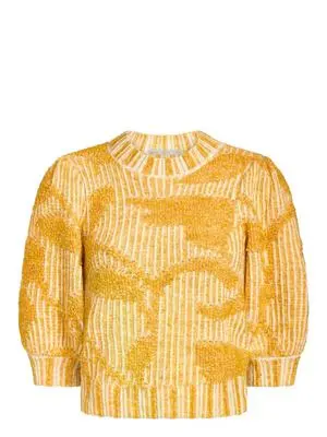MARIE OLIVER Gail Bouclé-knit Sweater - Yellow