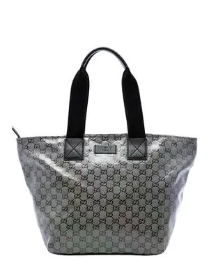 Gucci 2016-2026 Gg Crystal Web Tote Bag - Grey