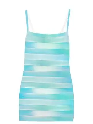Herve Leger Charlie Mini Dress Blue