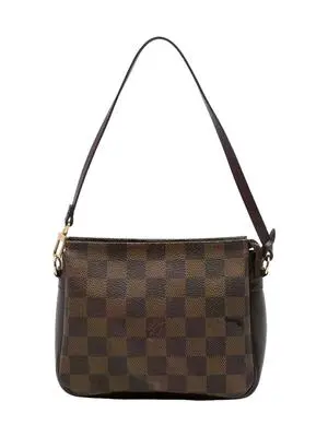 LOUIS VUITTON 2004 Damier Ebene Trousse Pochette Handbag - Brown