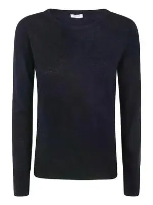 Rossopuro Fine-knit Crew-neck Sweater - Black