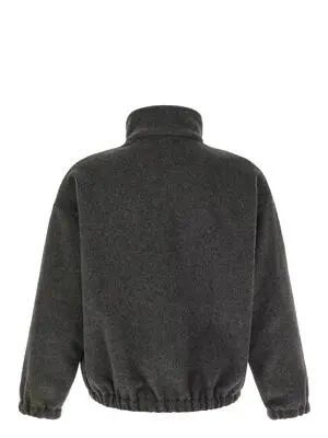 SONG FOR THE MUTE Half-zip Logo-patch Sweater - Grey
