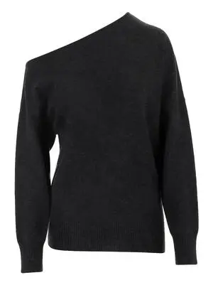 Arch4 One-shoulder Asymmetrical Sweater - Grey