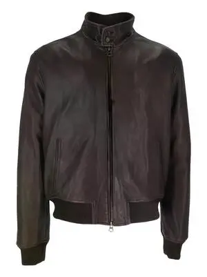 STEWART Jeff-washed Nappa Leather Jacket - Brown