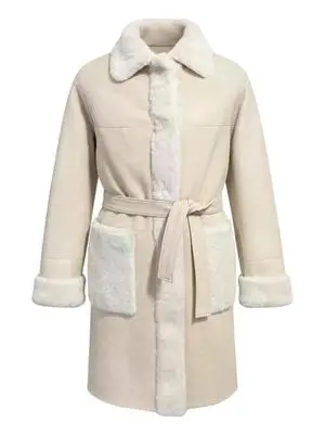 POCHE PARIS Reversible Shearling-trim Jacket - Neutrals