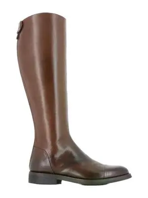 ALBERTO FASCIANI Cap-toe Knee-high Boots - Brown