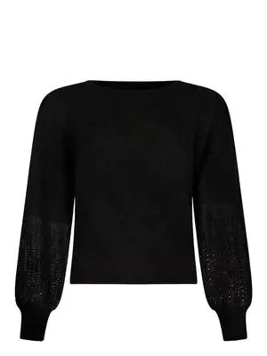 Derhy Nancy Puff-sleeve Sweater - Black