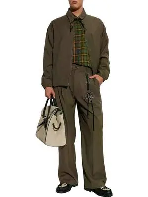 SONG FOR THE MUTE Coach Pinstripe-pattern Slim Jacket - Brown