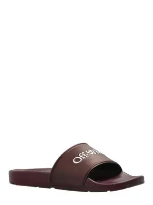 Off-White Bookish Sliders - Brown
