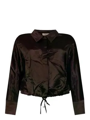 DERHY Madeleine Satin-finish Drawstring Shirt