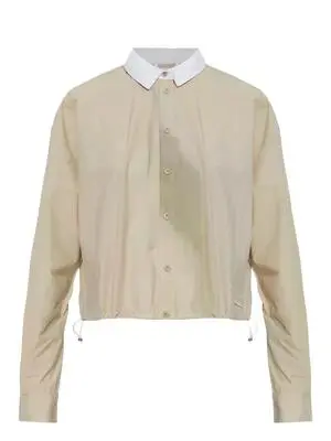 RETHINKIT STUDIOS Logo-patch Drawstring Shirt - Neutrals