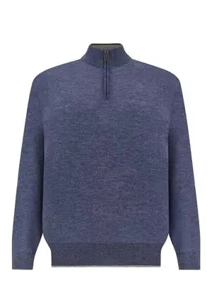 Paul & Shark Piuma Wool Half-zip Sweater - Blue