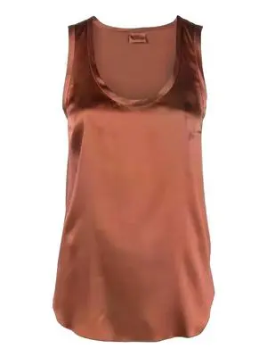 BRUNELLO CUCINELLI Silk Scoop-neck Top