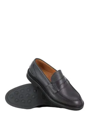 TASSINARI Pebble-leather Loafers - Black