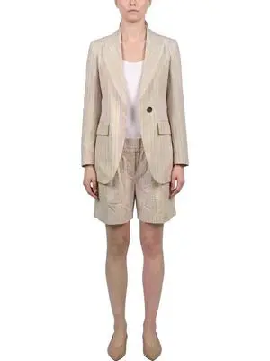 Brunello Cucinelli Striped Tailored Suit - Neutrals