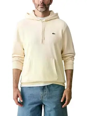 Lacoste Logo-patch Drawstring Hoodie - Neutrals