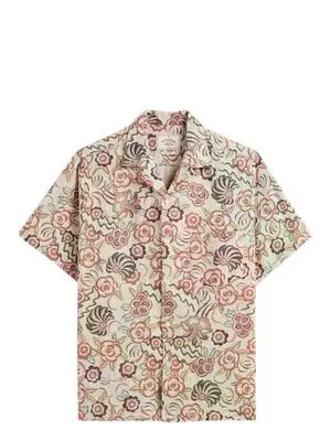 Portuguese Flannel Floral-print Short-sleeve Shirt - Neutrals