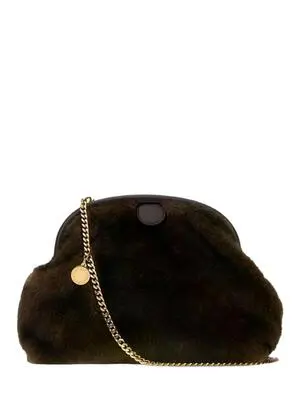 Stella McCartney Falabella Faux-fur Clutch Bag - Brown