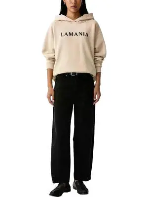 LA MANIA Every Logo-print Hoodie - Neutrals