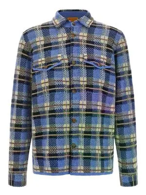 Guest In Residence Plaid Cashmere Shirt - Blue