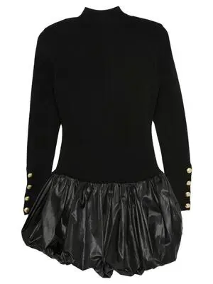 Aje Elodi Bubble-hem Mini Dress - Black