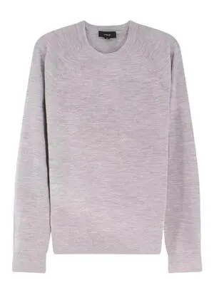 Vince Fine-knit Raglan-sleeve Sweater - Grey