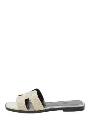 Hermès Oran Twisted Metal Slides - Neutrals