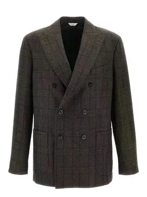 Boglioli Check Double-breasted Jacket - Brown