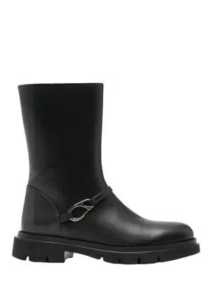 HERNO Buckle-detail Leather Boots