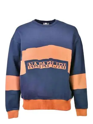 NAPAPIJRI Bacchus Logo-print Panelled Sweater - Blue