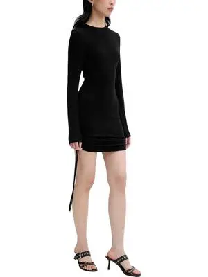 LA MANIA Faith Ribbed-knit Mini Dress
