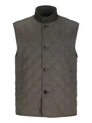 Zegna Quilted High-neck Gilet - Grey