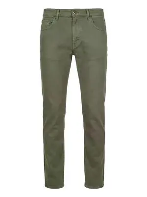 PT TORINO Logo-patch Straight-leg Jeans - Green