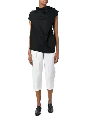 Junya Watanabe Asymmetric Draped Top - Black