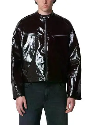 Séfr Ristretto Racer Coated Linen Jacket - Brown
