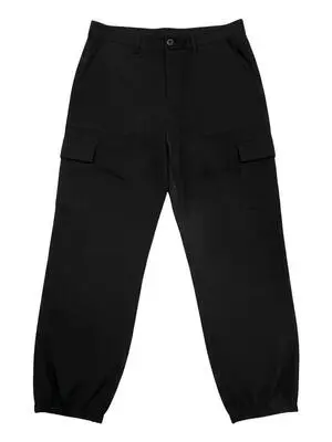 Black Label Elasticated-cuff Cargo Pants - Black