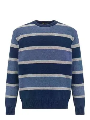 Paul & Shark Striped Crew-neck Sweater - Blue