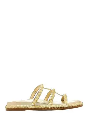 SCHUTZ Raffie Up Studded Leather Sandals
