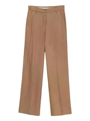 Max Mara Pressed-crease Straight-leg Trousers - Neutrals
