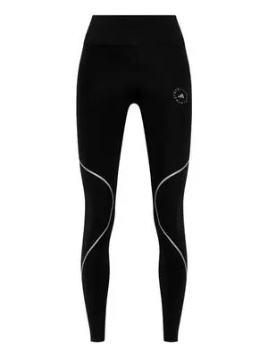 Adidas By Stella McCartney Logo-print Panelled Leggings - Black