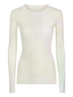 Patrizia Pepe Ribbed-knit Sweater - Neutrals