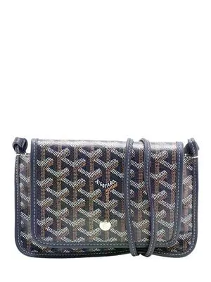 Goyard 2015-2026 Goyardine Plumet Pocket Wallet Crossbody Bag - Blue
