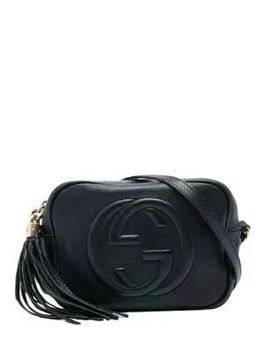 Gucci 2016-2026 Calfskin Soho Disco Crossbody Bag Black