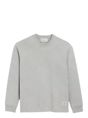 AMI Paris Logo-patch Crew-neck Sweater - Grey