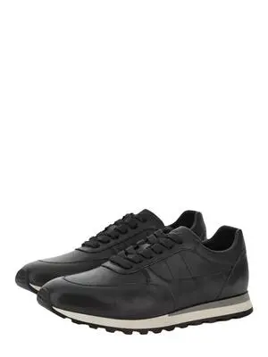 Paul & Shark Soleo Leather Sneakers - Black
