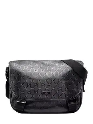 Gucci 2000-2015 Gg Imprime Crossbody Bag - Black