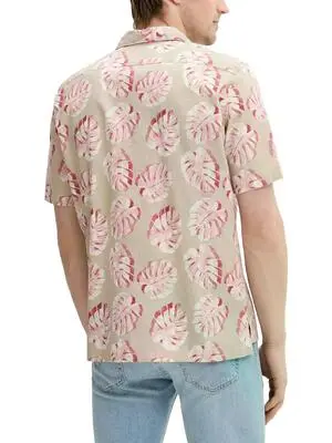 Marc O'polo Leaf-print Short-sleeve Shirt - Neutrals